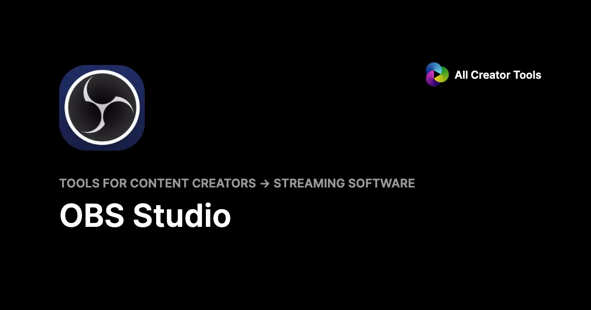 OBS Studio overview, pricing, and alternatives - ACT