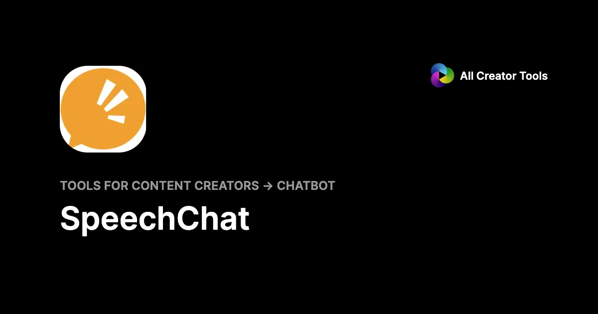 SpeechChat overview, pricing, and alternatives - ACT